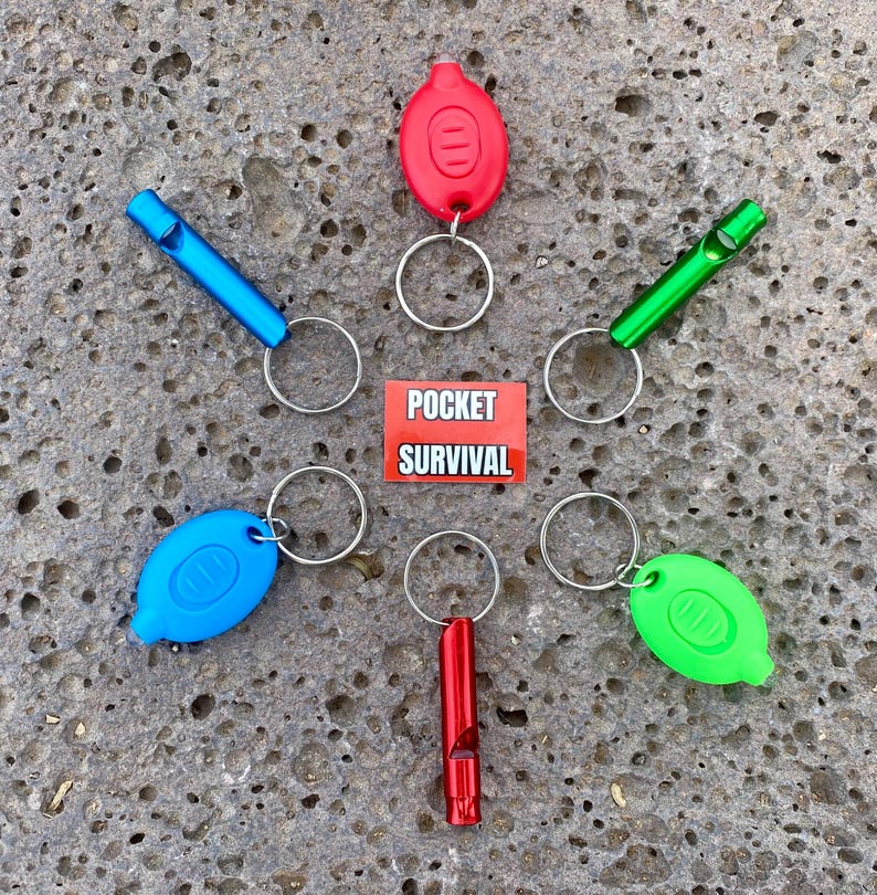 Kids Survival Keychain Kit: Compass, Paracord, LED Flashlight - Boy ...