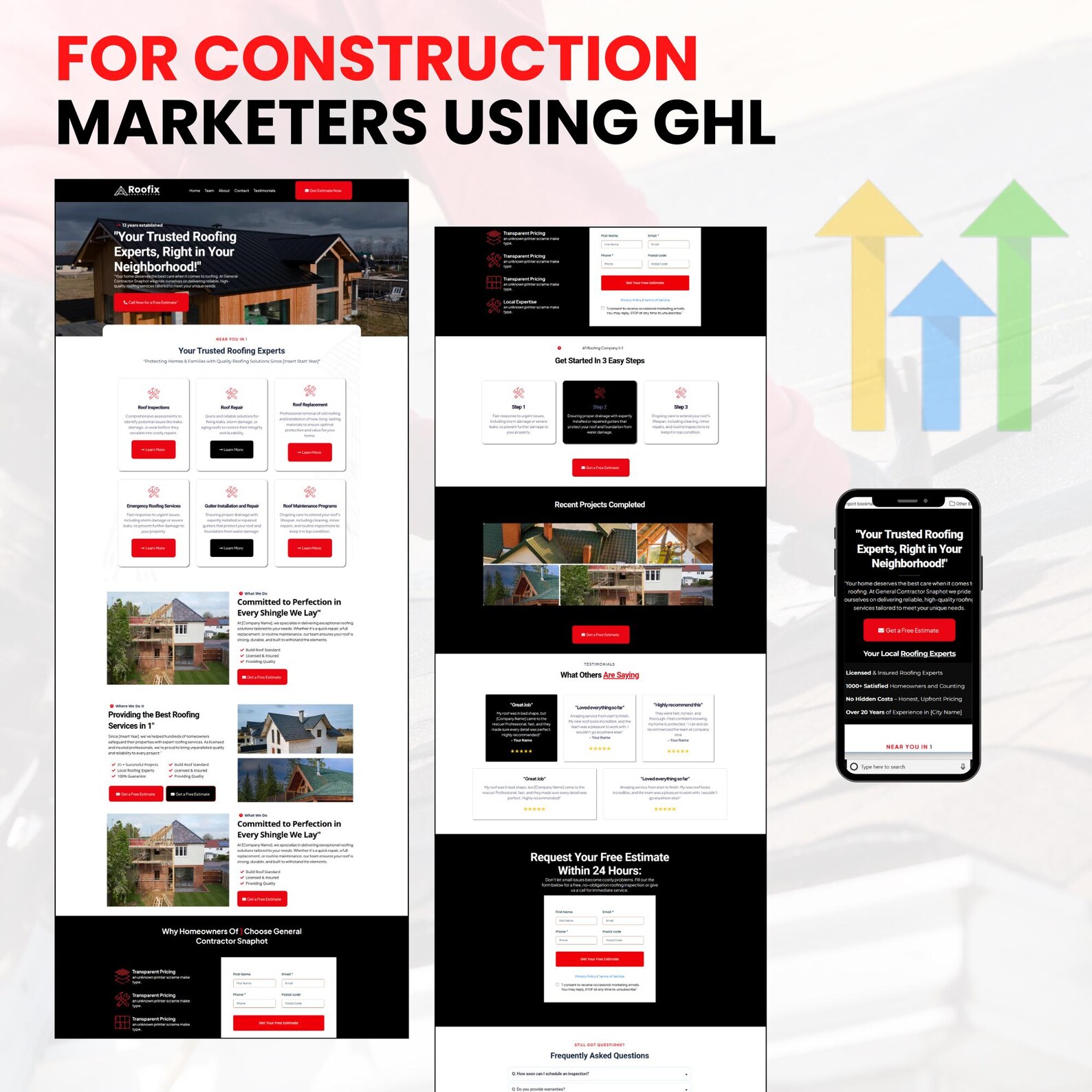 Roofing Sales Funnel | Gohighlevel Template | GHL Funnel | Lead ...