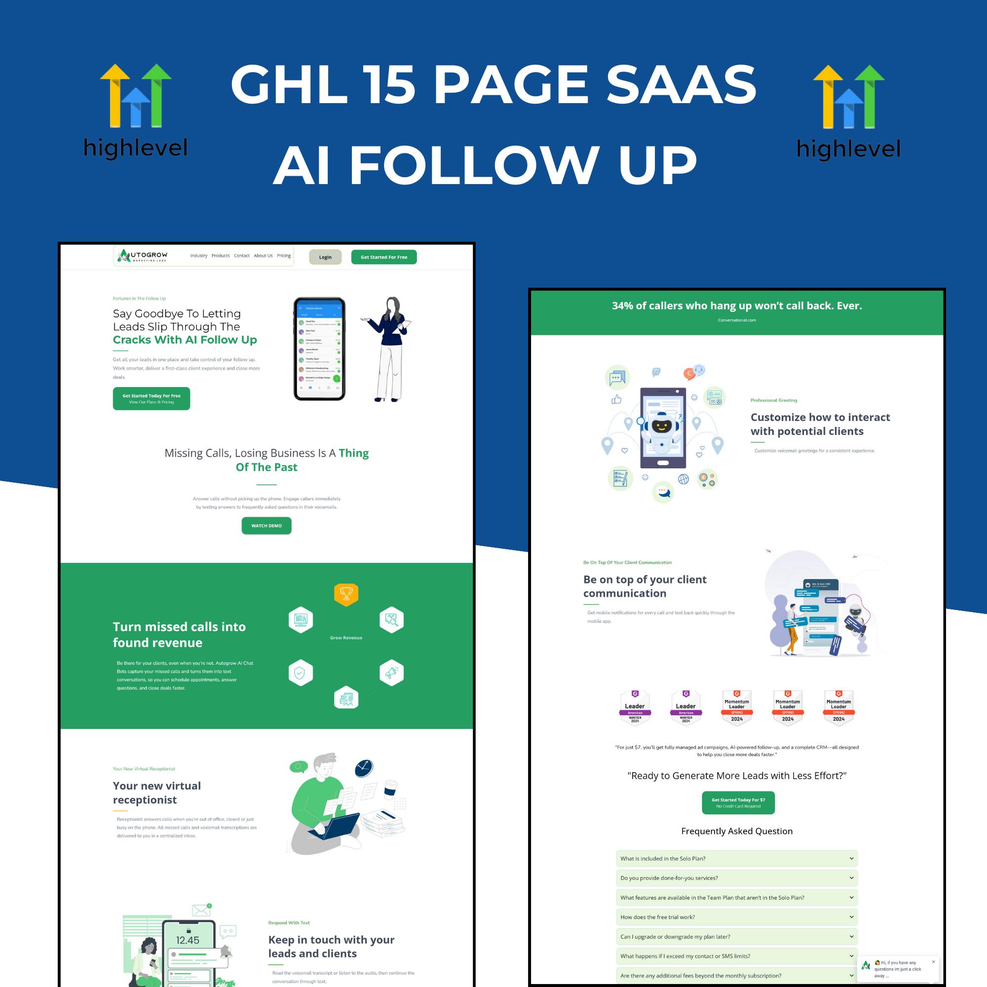 Highlevel Website | 15-page Customizable Landing Pages | Done for You ...