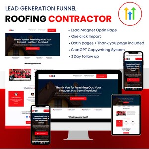 Roofing Contractor Funnel | Go High Level | Done-for-you | 3-day Email ...