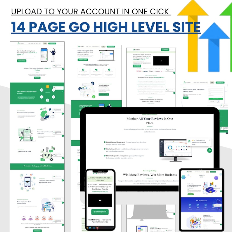 Highlevel Website | 15-page Customizable Landing Pages | Done for You ...