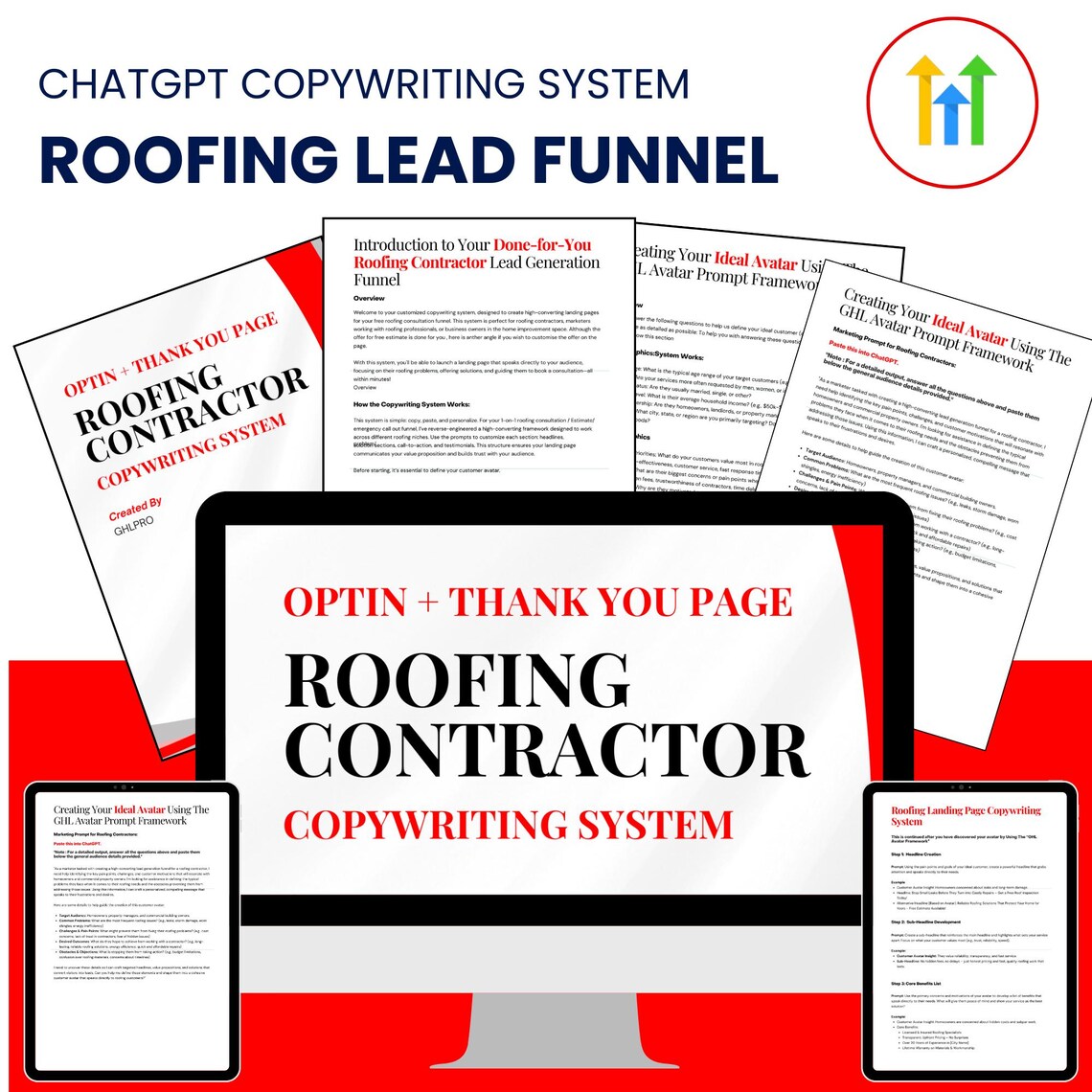 Roofing Contractor Funnel | Go High Level | Done-for-you | 3-day Email ...