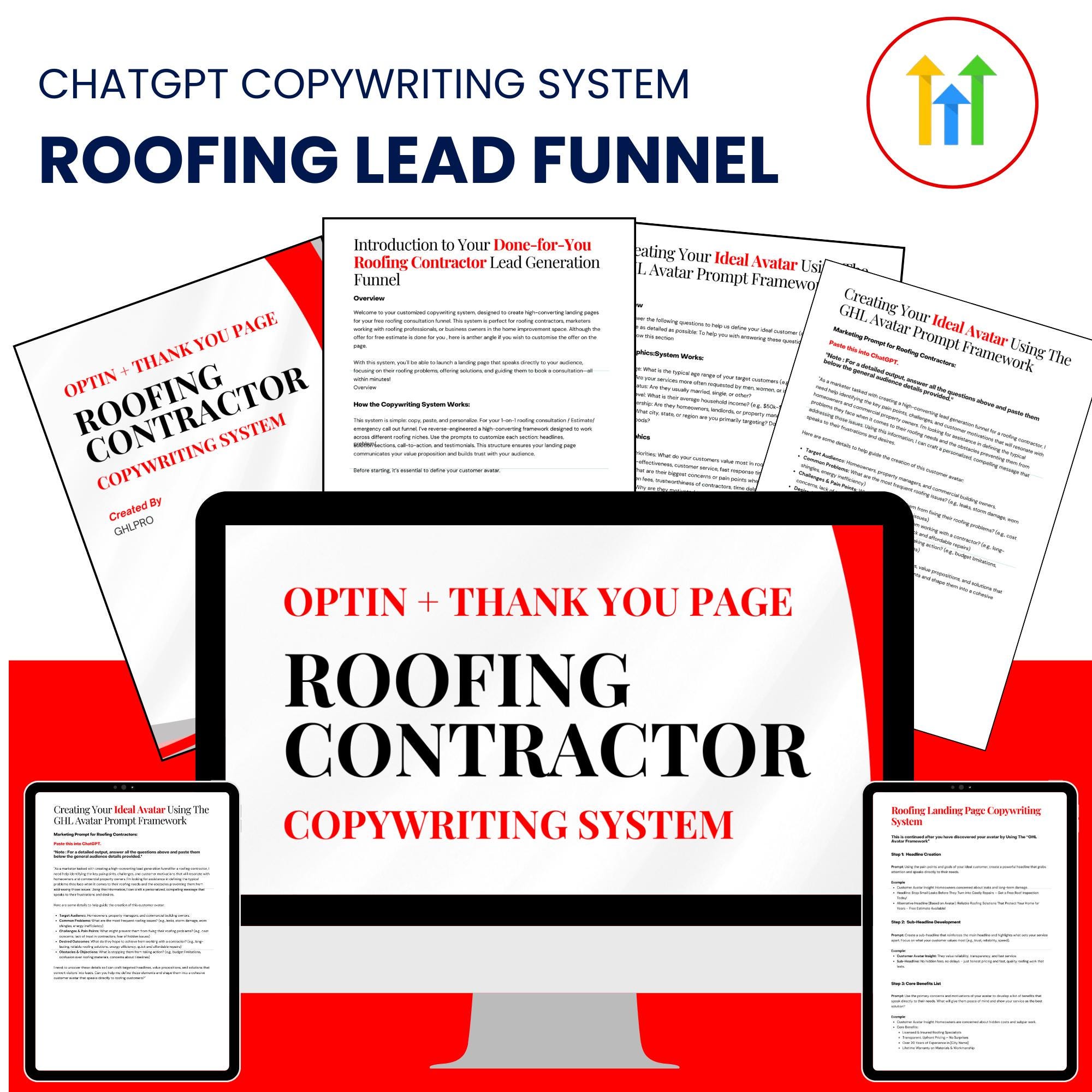 Roofing Contractor Funnel | Go High Level | Done-for-you | 3-day Email ...