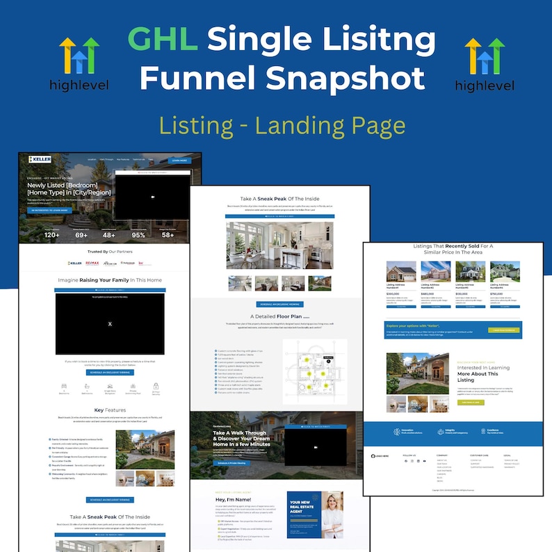 Gohighlevel Snapshot for Real Estate Agents | Single Listing Funnel ...