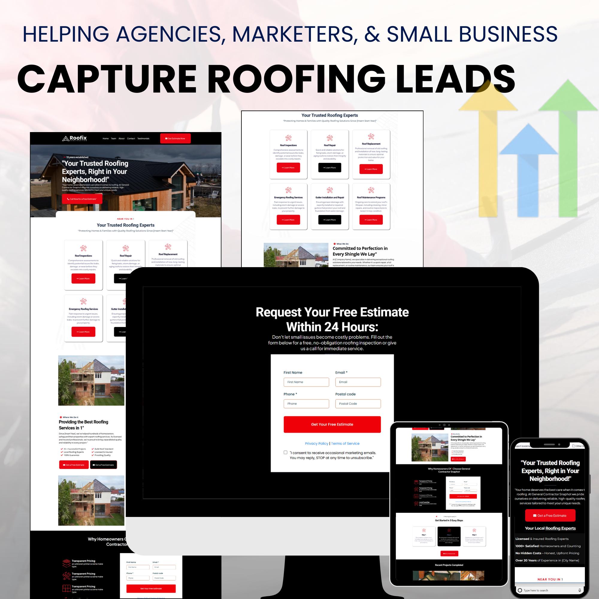 Roofing Sales Funnel | Gohighlevel Template | GHL Funnel | Lead ...