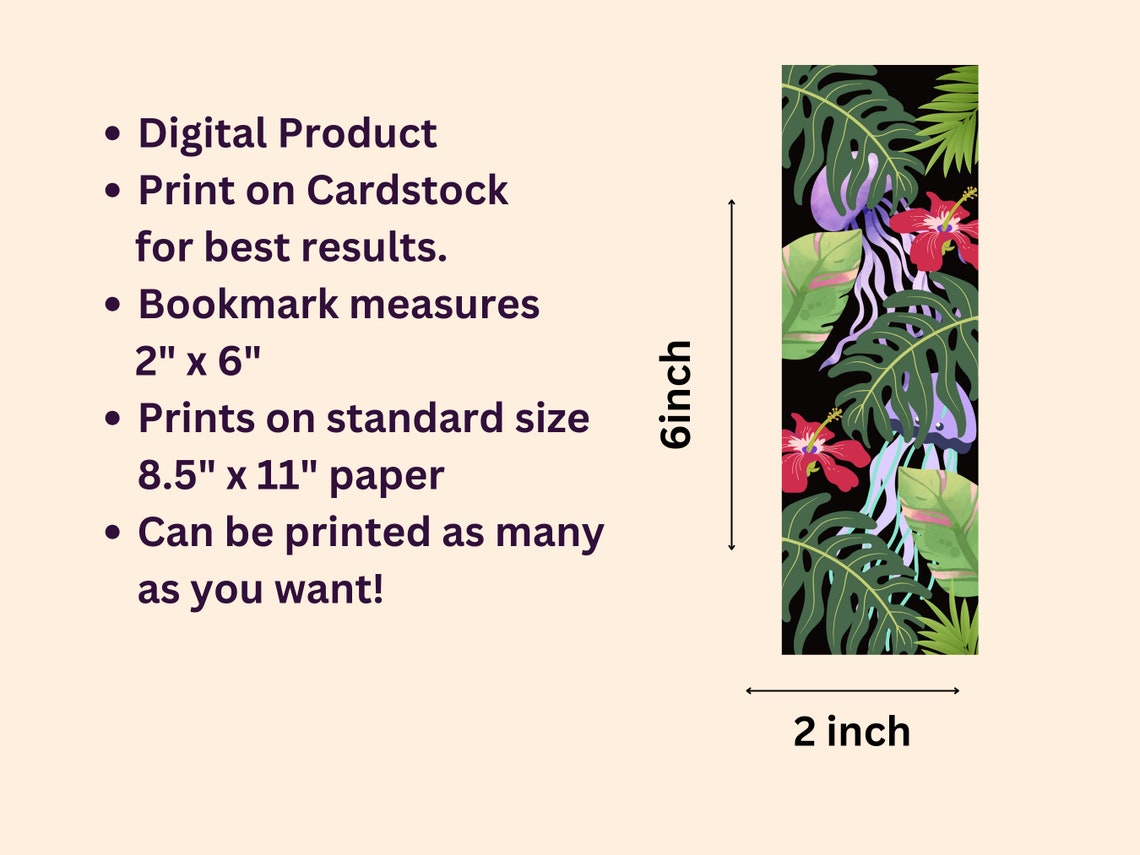 Printable Summer Themed Bookmark Bundle Easy Digital Download - Etsy