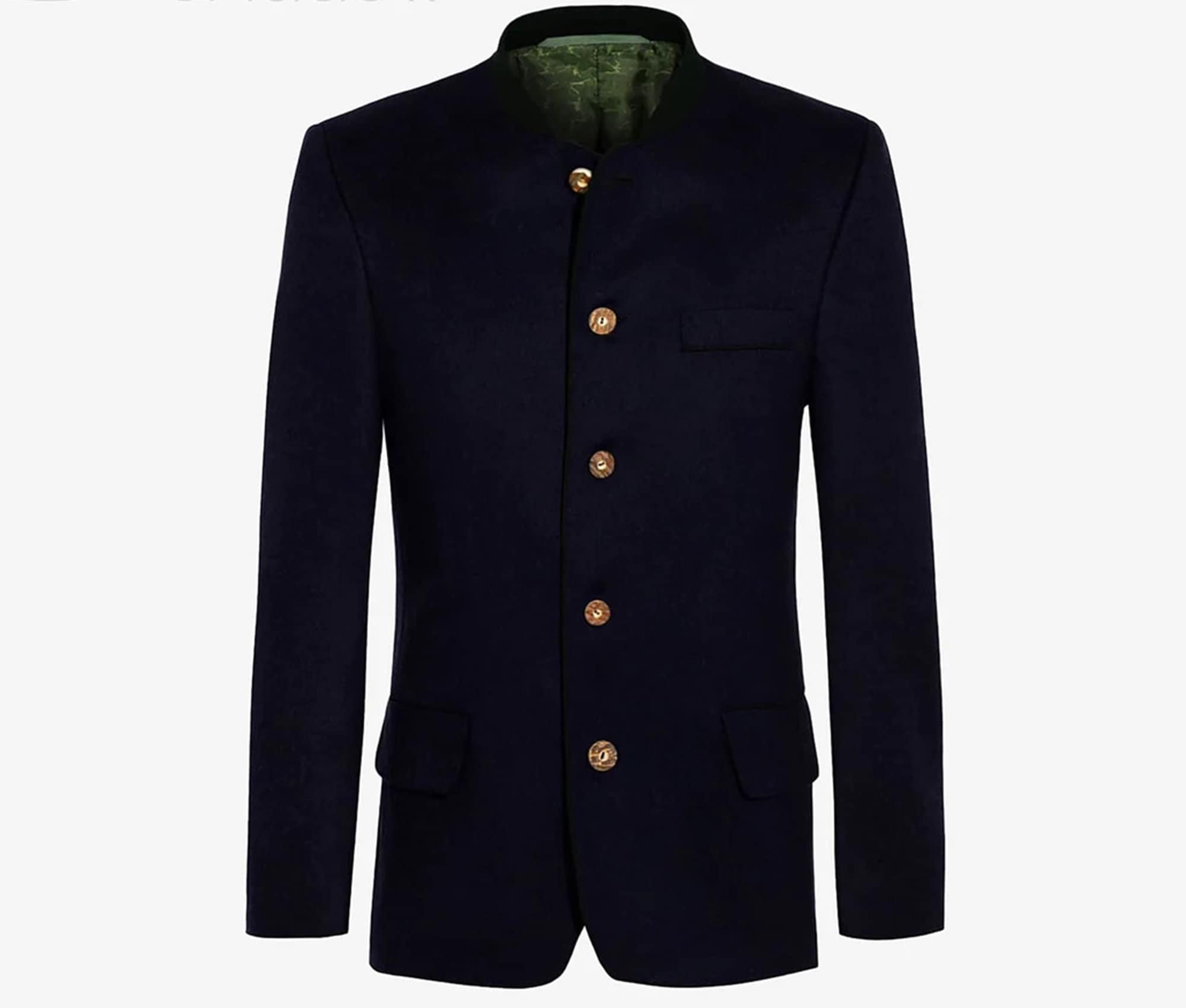 Men's Trachten Jacket Handmade Blue Bavarian Jacket Traditional German ...
