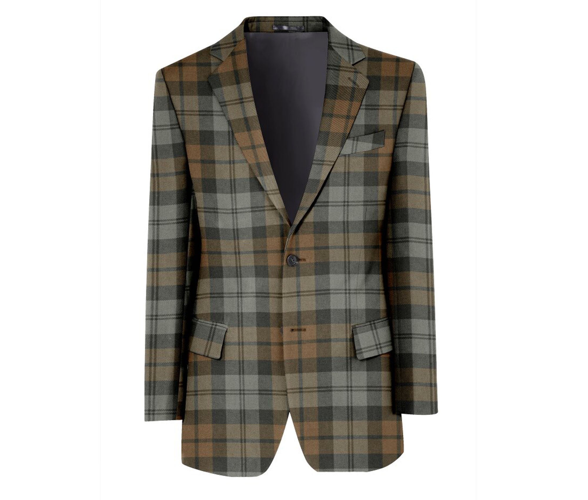 Men's Black Watch Weathered Tartan Jacket Scottish Jacket for Men ...