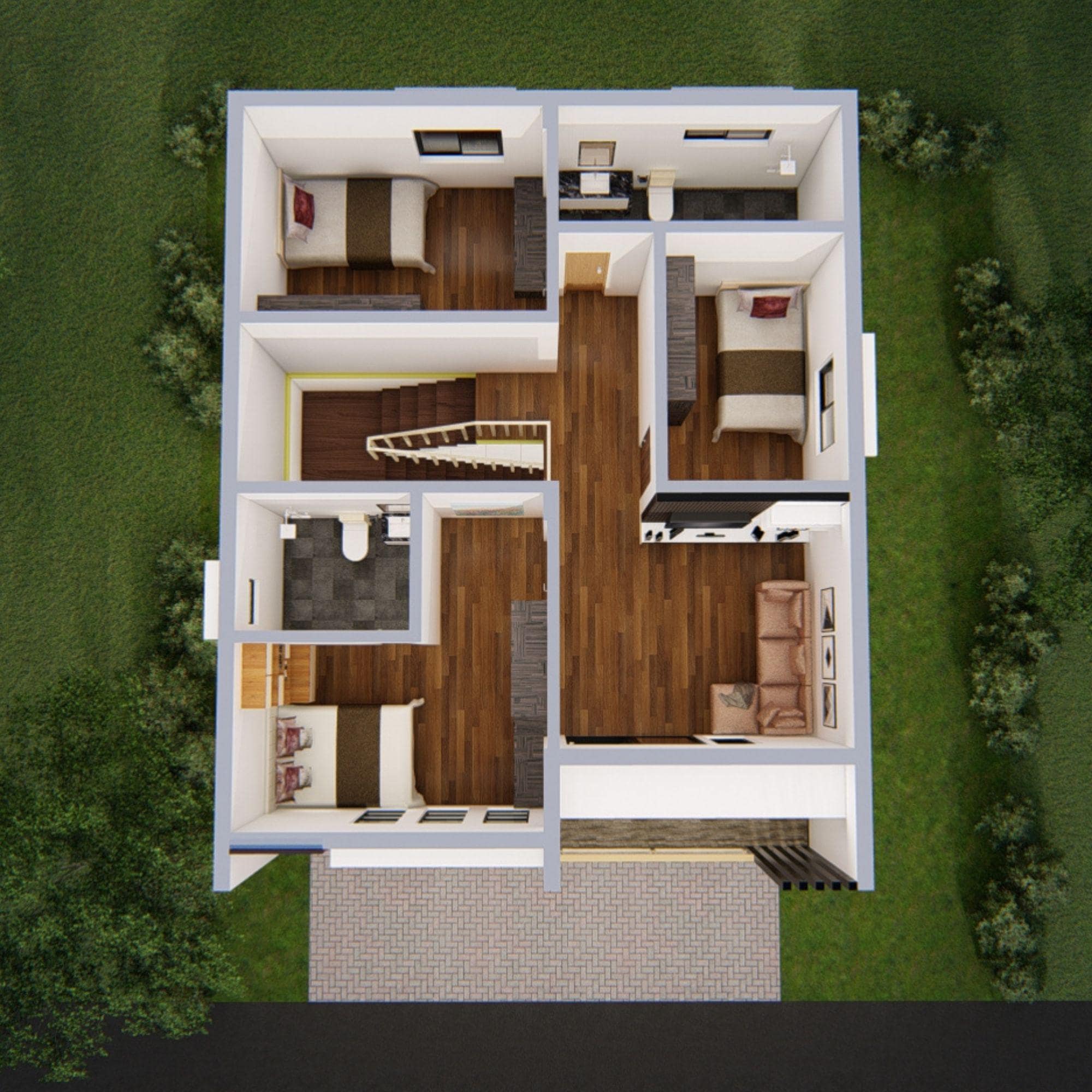 8 X 10 Meter Model House Plan Design | Two Story House | Contemporary ...