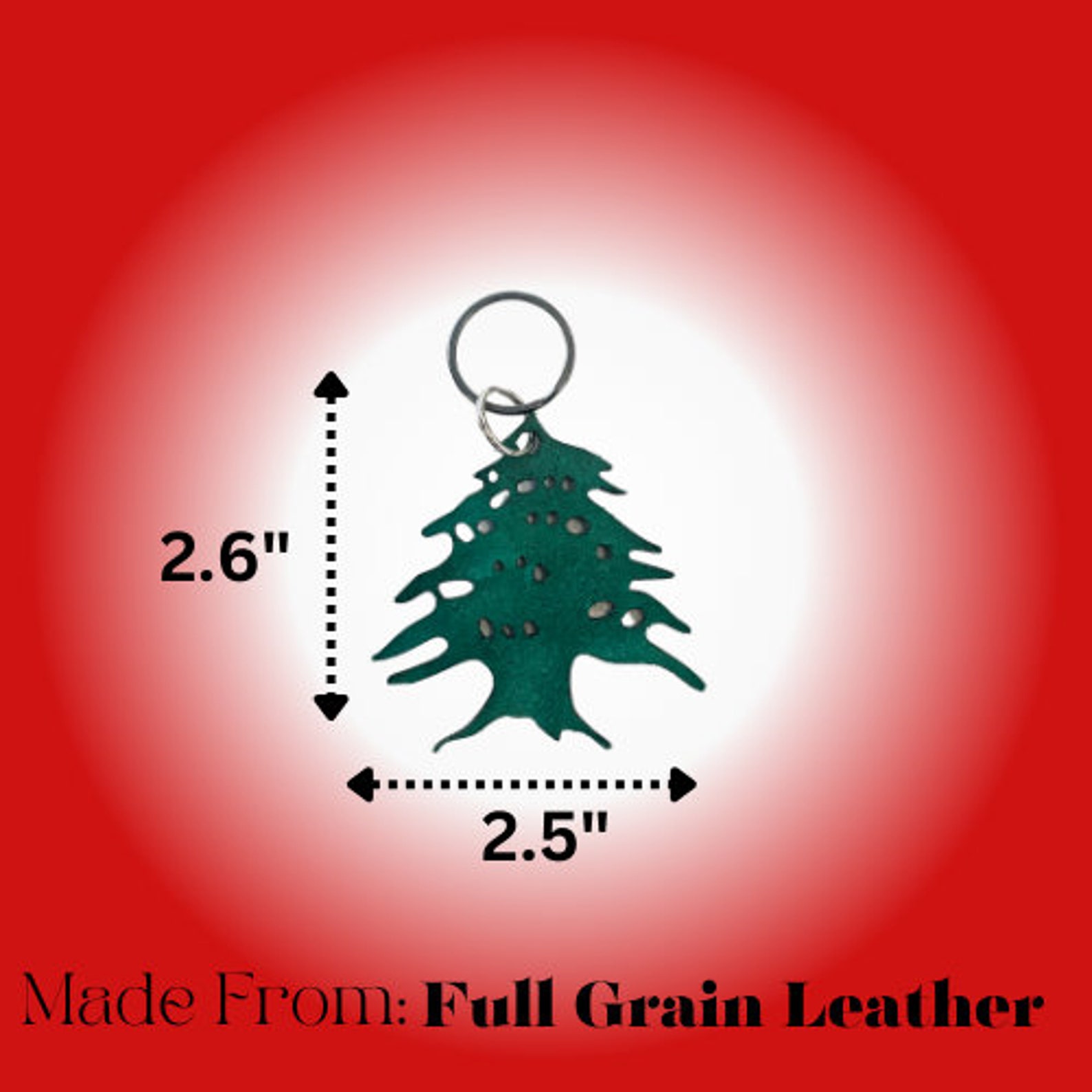 Lebanese Cedar Tree Leather Pendant Keychain, Hanging Lebanon Key Ring ...