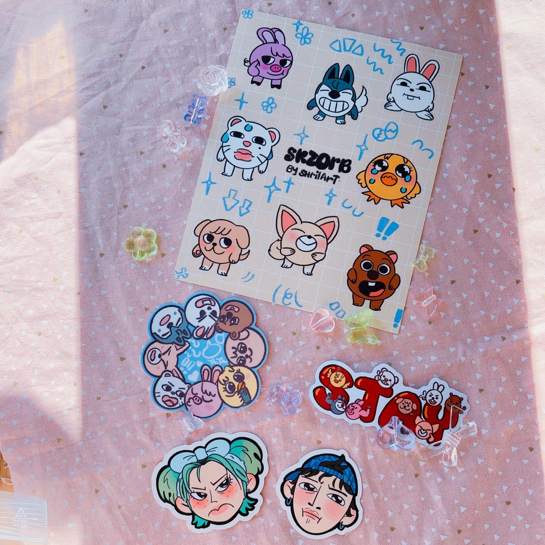 Stray Kids Vinyl Stickers — SKZ Stay SKZOO Stickers With Bang Chan, Lee ...