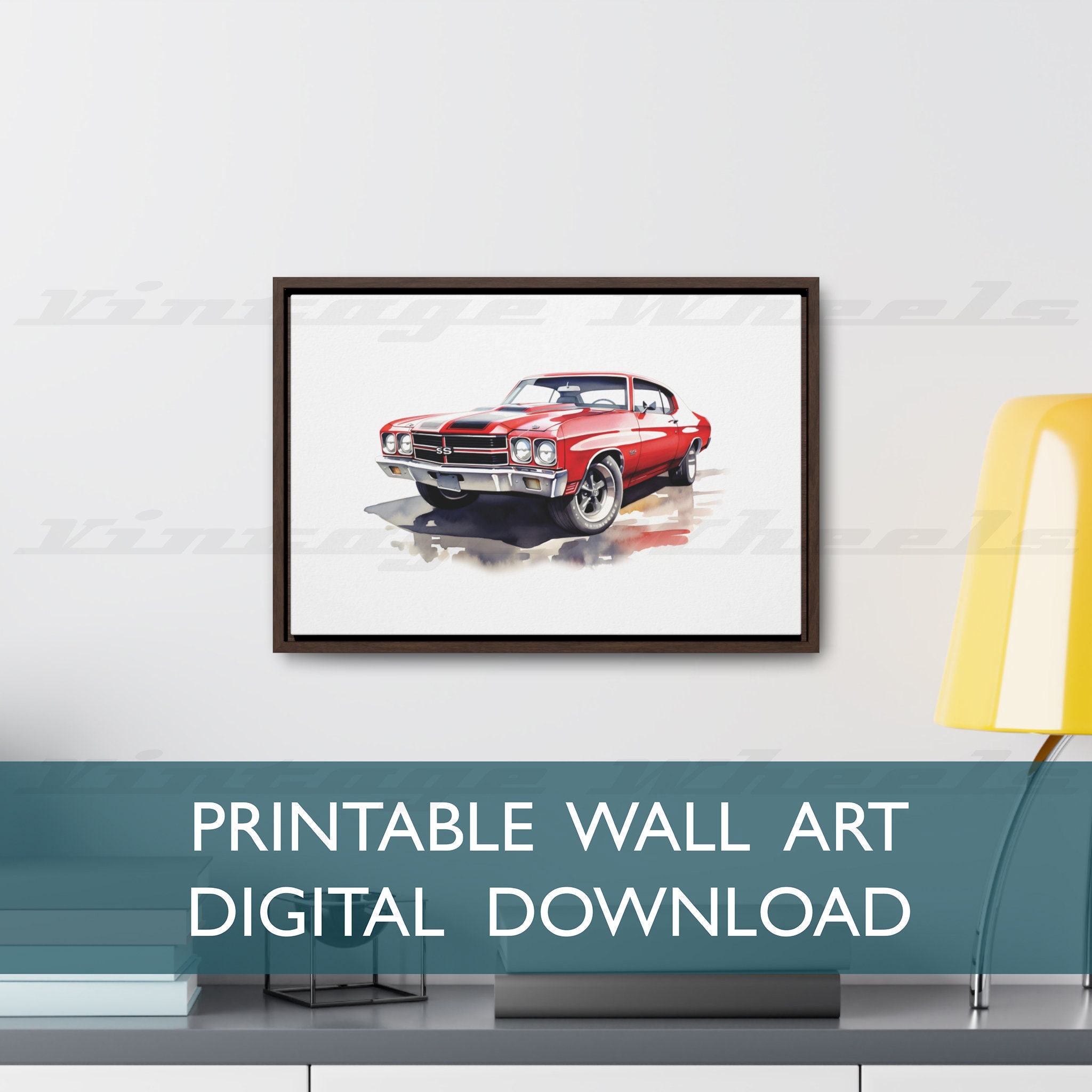 1970 Chevrolet Chevelle SS Poster, Vintage Car Wall Art, Gift for Boy ...