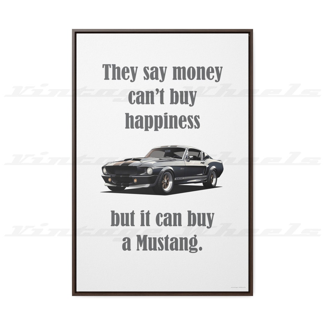 Ford Mustang Shelby Quote Poster, Classic Car, Gift for Boy, Garage ...