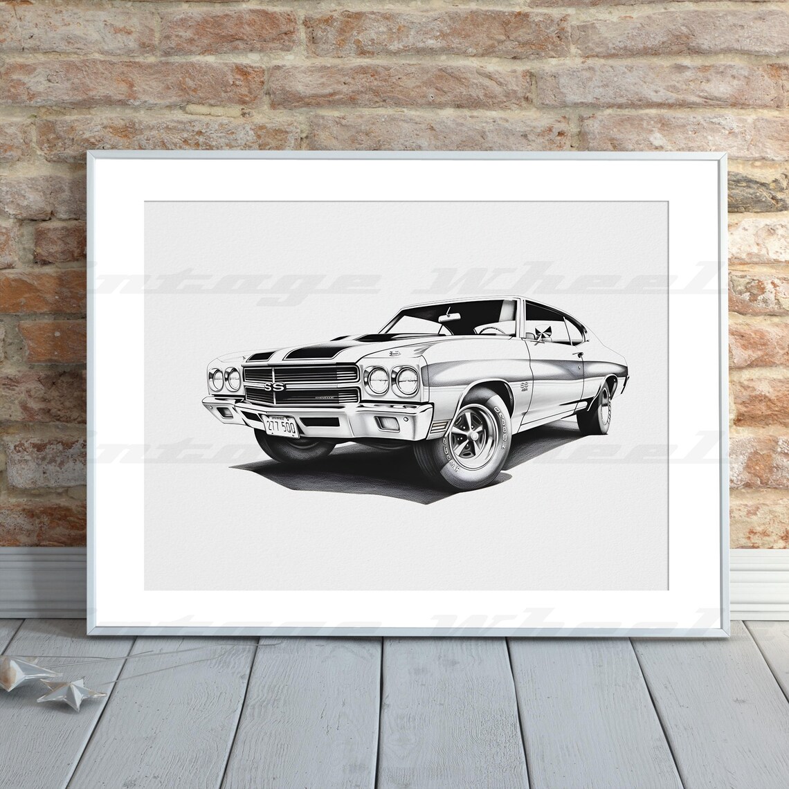 Chevrolet Chevelle SS Poster, Vintage Car Poster,gift for Boy,muscle ...