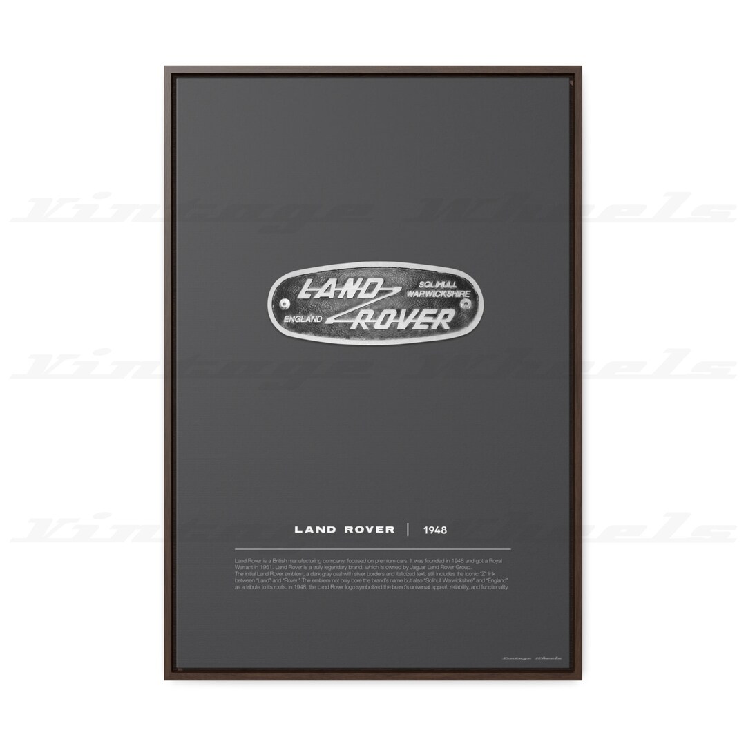 Land Rover Logo Poster, Defender, Discovery, Vintage Car, Gift for Him ...