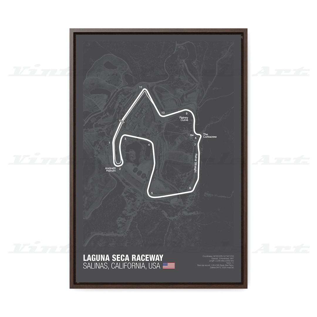 Laguna Seca Raceway Poster, Formula One Poster, F1 Poster, Gift for Him ...