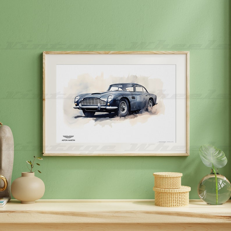 Aston Martin 1963 DB5 Poster, James Bond 007 Goldfinger, Gift for Boy ...