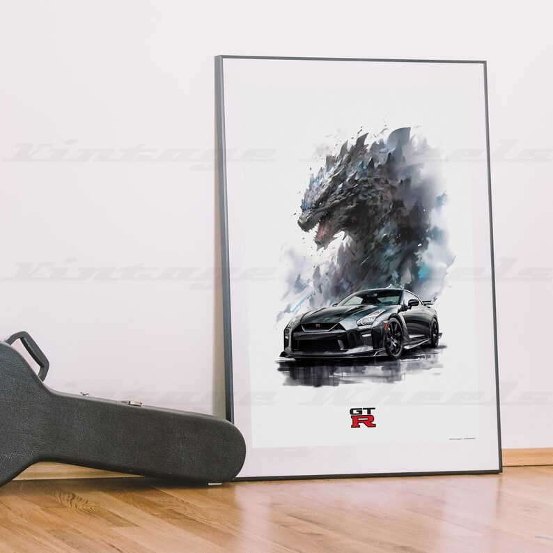 Nissan GT-R Poster, Nissan GT-R Godzilla, JDM Nissan, Jdm, Garage Wall ...