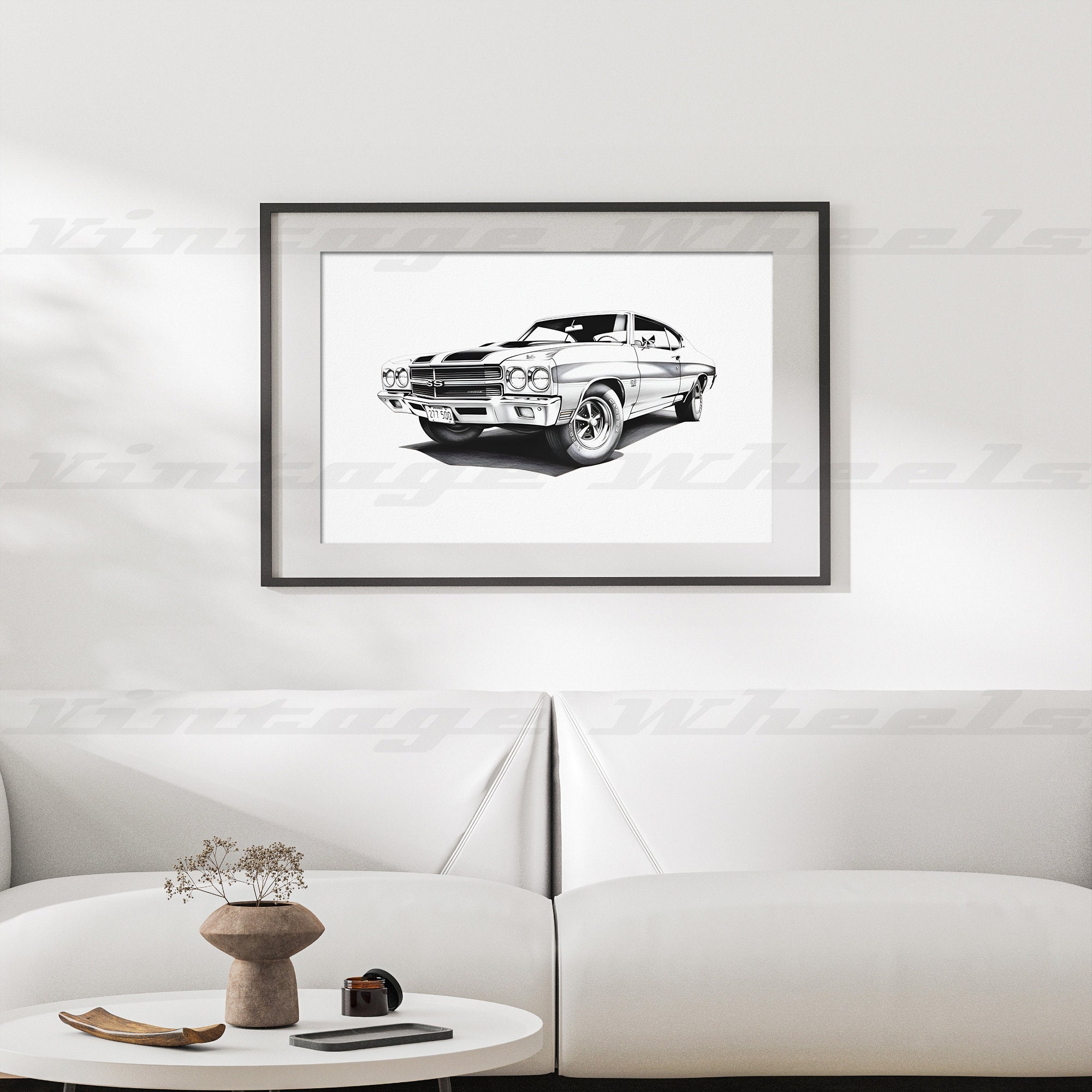 Chevrolet Chevelle SS Poster, Vintage Car Poster,gift for Boy,muscle ...