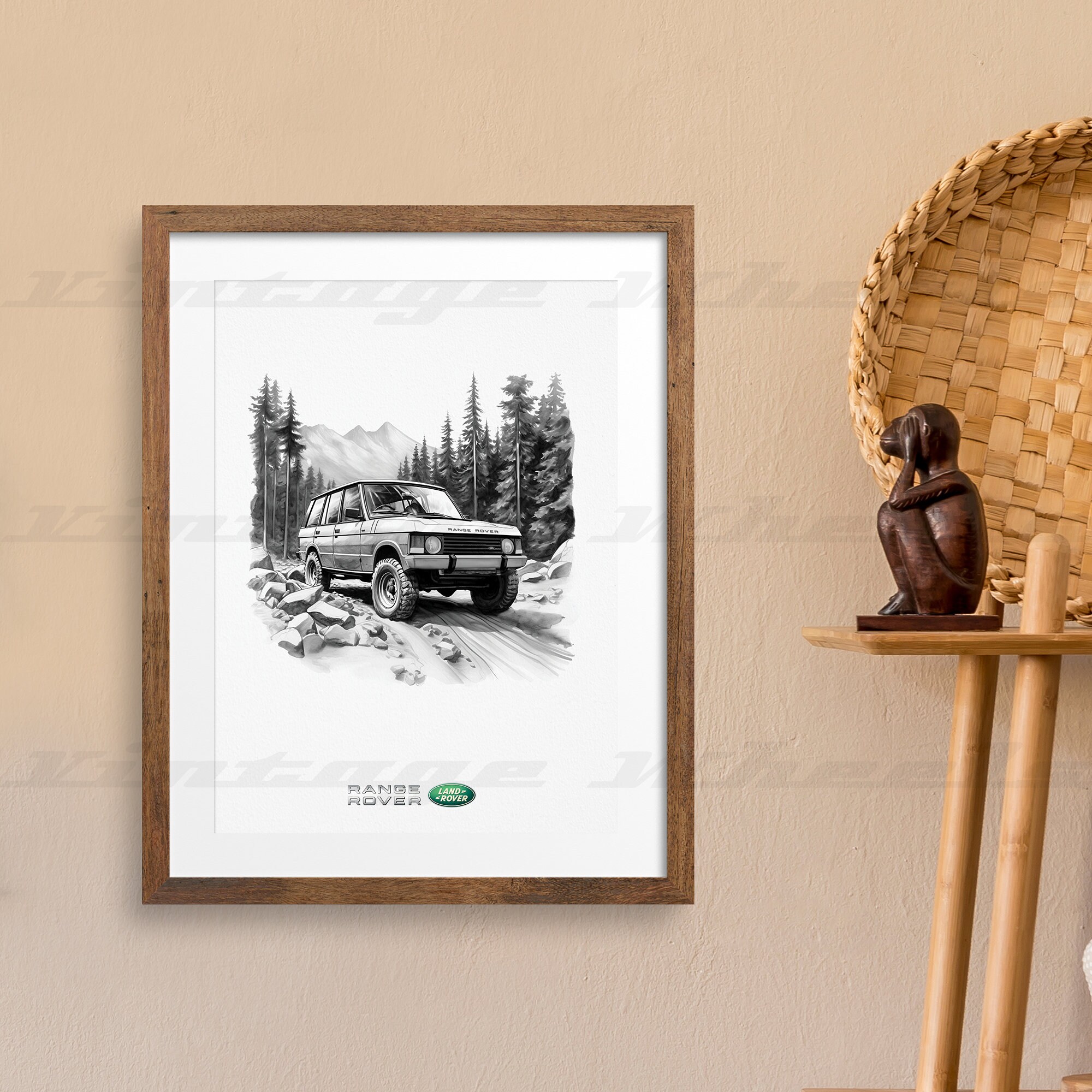 Land Rover Range Rover Poster Pencil Drawingdefender - Etsy