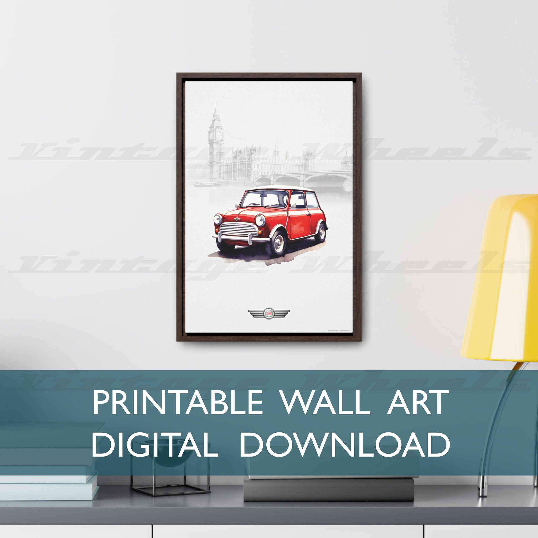 1964 Mini Cooper S Poster, Austin Mini Cooper, Classic Mini Poster ...