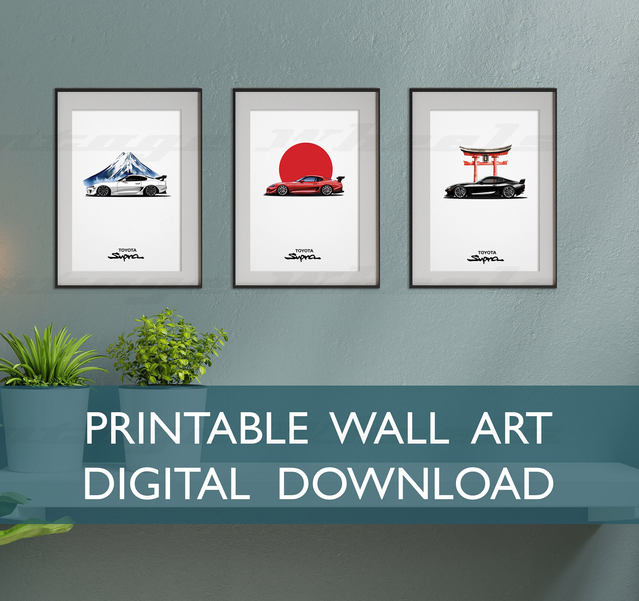 Toyota Supra Jdm Car Poster Set 3, Legends Jdm Car Poster, Gift for Him ...