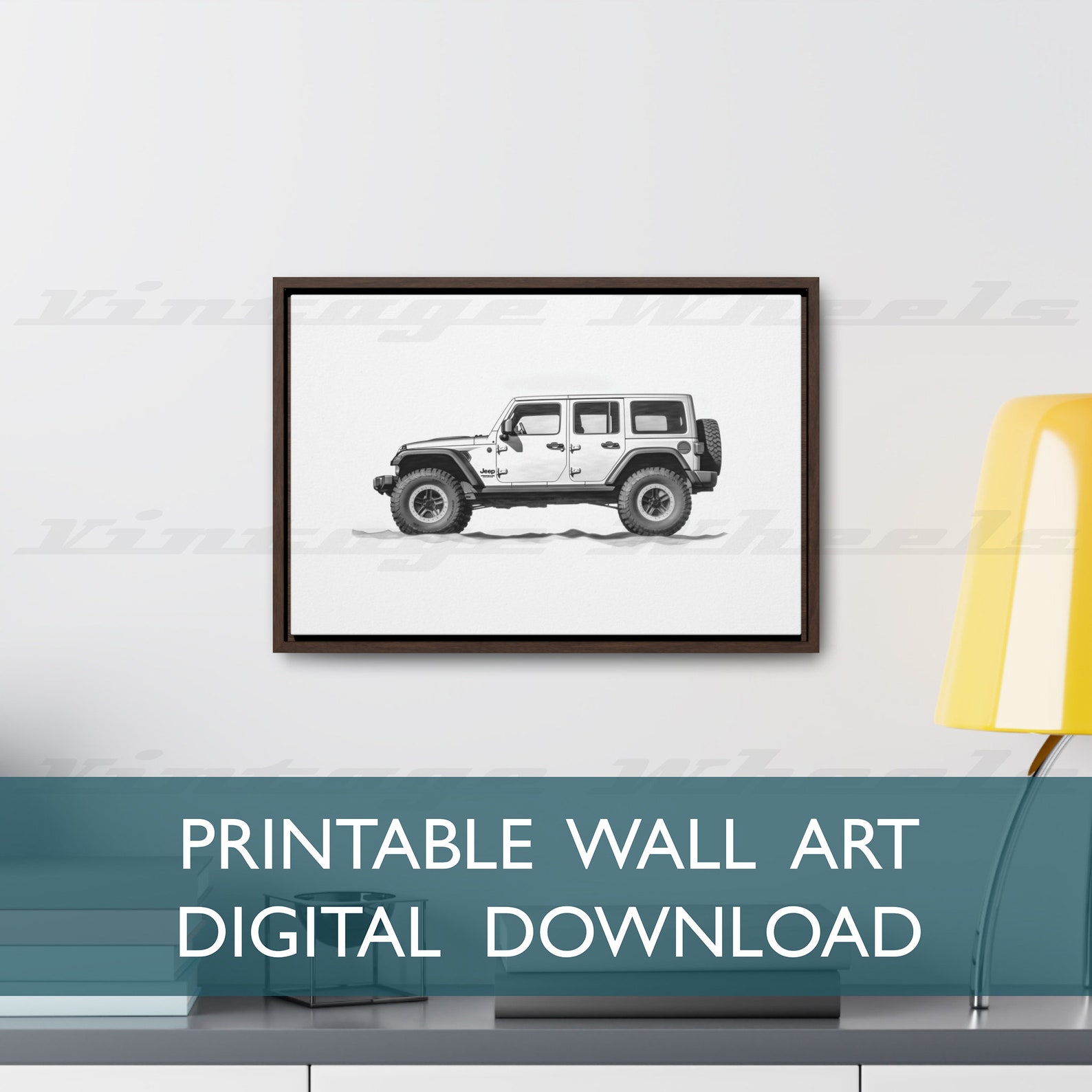 Jeep Wrangler Poster, Vintage Car Poster,wall Art,gift for Boy,boy's ...