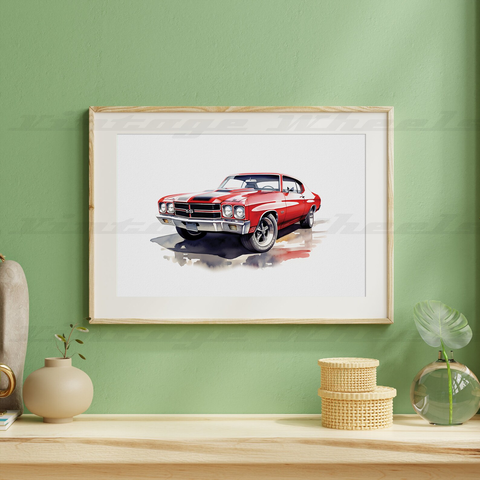 1970 Chevrolet Chevelle SS Poster, Vintage Car Wall Art, Gift for Boy ...