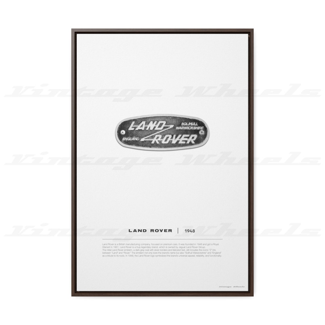 Land Rover Emblem Poster, Defender, Discovery,vintage Car, Gift for Him ...