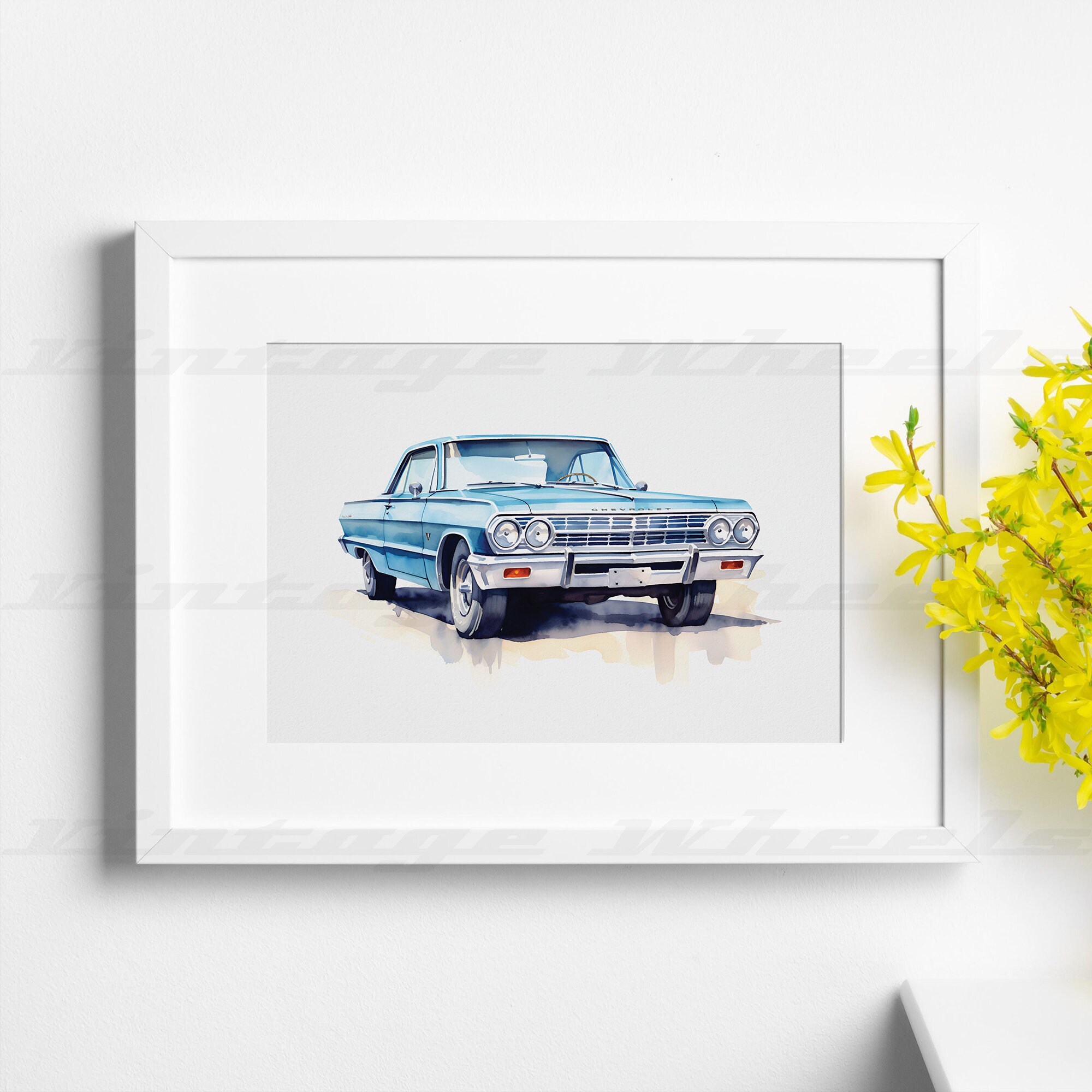 Chevrolet Chevelle Poster, Vintage Car Wall Art,gift for Boy,boy's Home ...