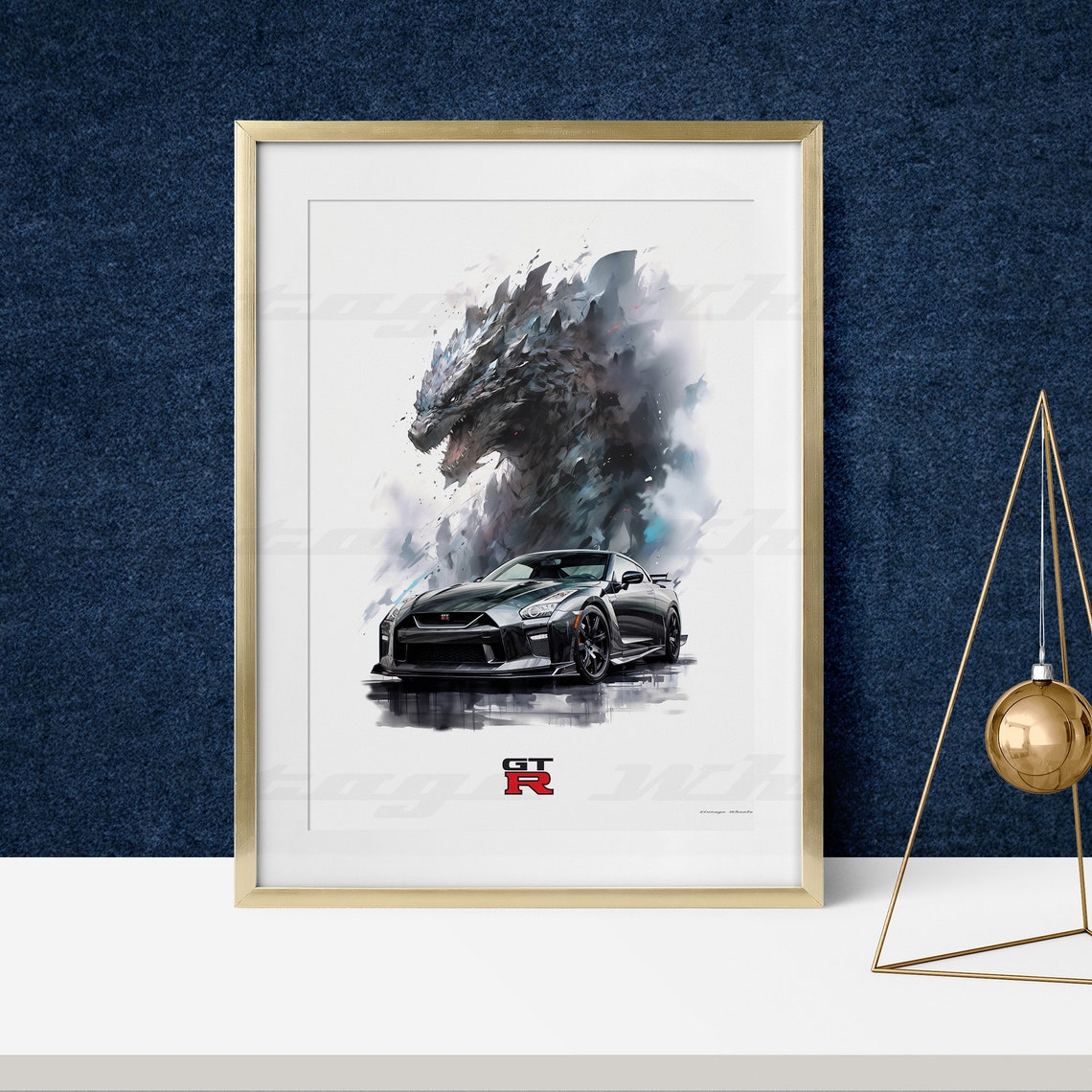 Nissan GT-R Poster, Nissan GT-R Godzilla, JDM Nissan, Jdm, Garage Wall ...