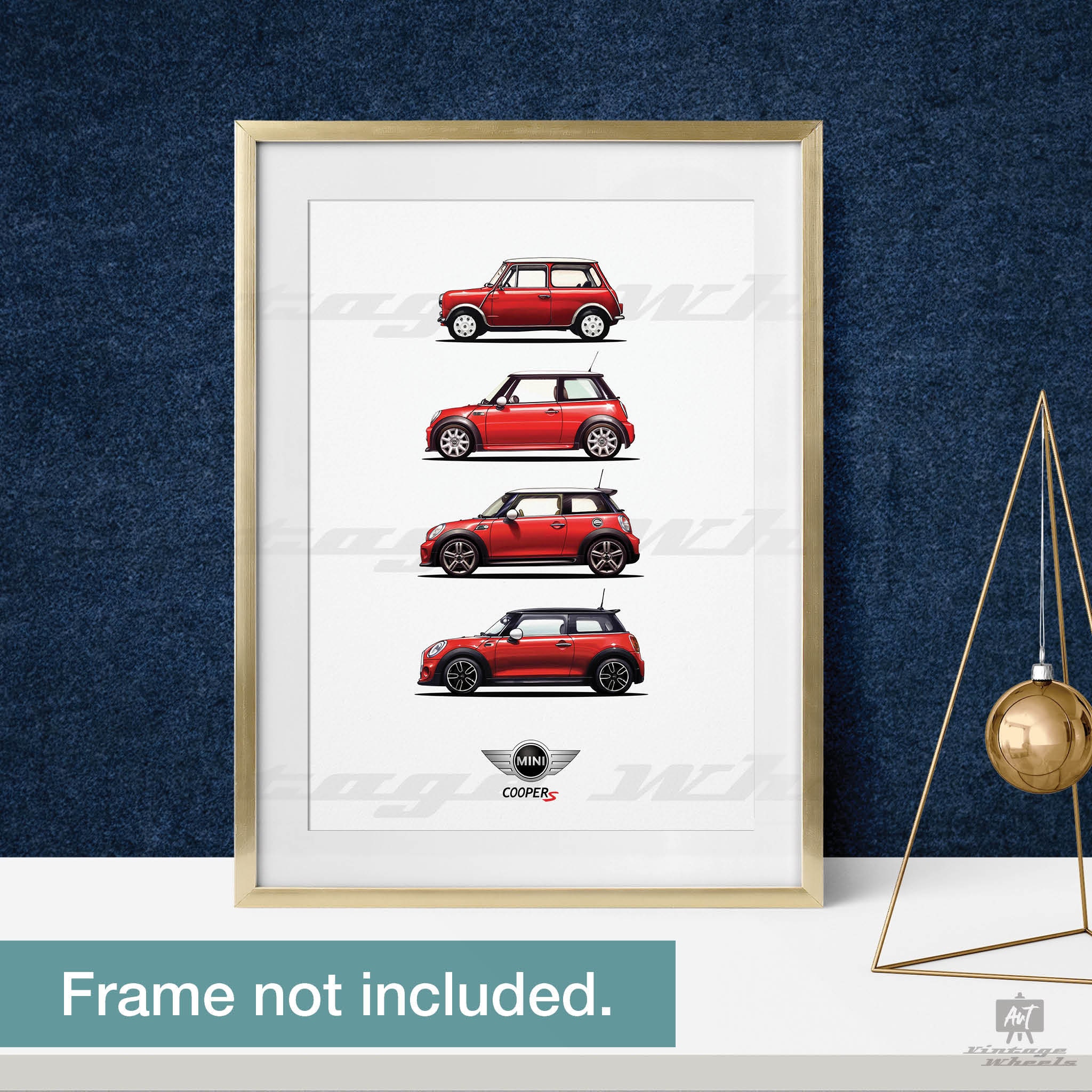 Mini Cooper S Series Poster, Classic Mini Cooper Poster, Mini Cooper 4 ...