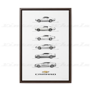 Chevrolet Camaro Collection Poster, Camaro Muscle Car Poster, Gift for ...