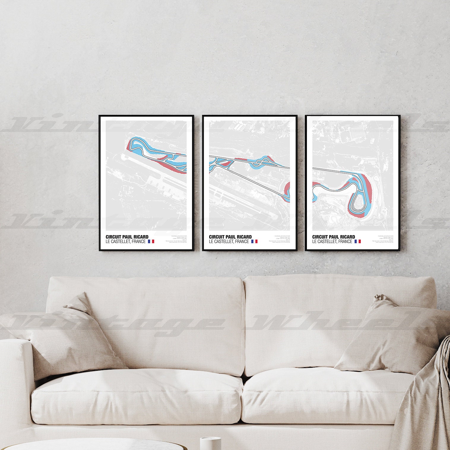 Circuit Paul Ricard Poster Set, Formula One Poster, F1 Poster, Gift for ...