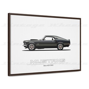 Ford Mustang Boss 429 1969, Muscle Car Poster, John Wick Poster, Gift ...
