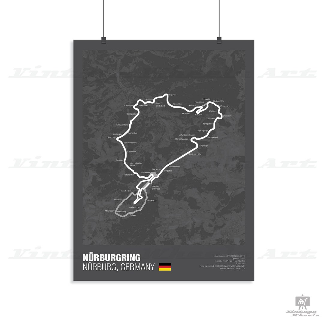 Nürburgring Poster, Formula One Poster, F1 Circuit Poster, F1 Track ...