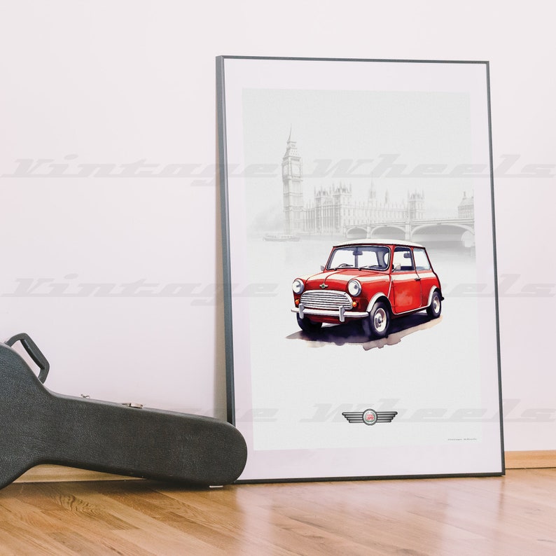 1964 Mini Cooper S Poster, Austin Mini Cooper, Classic Mini Poster ...