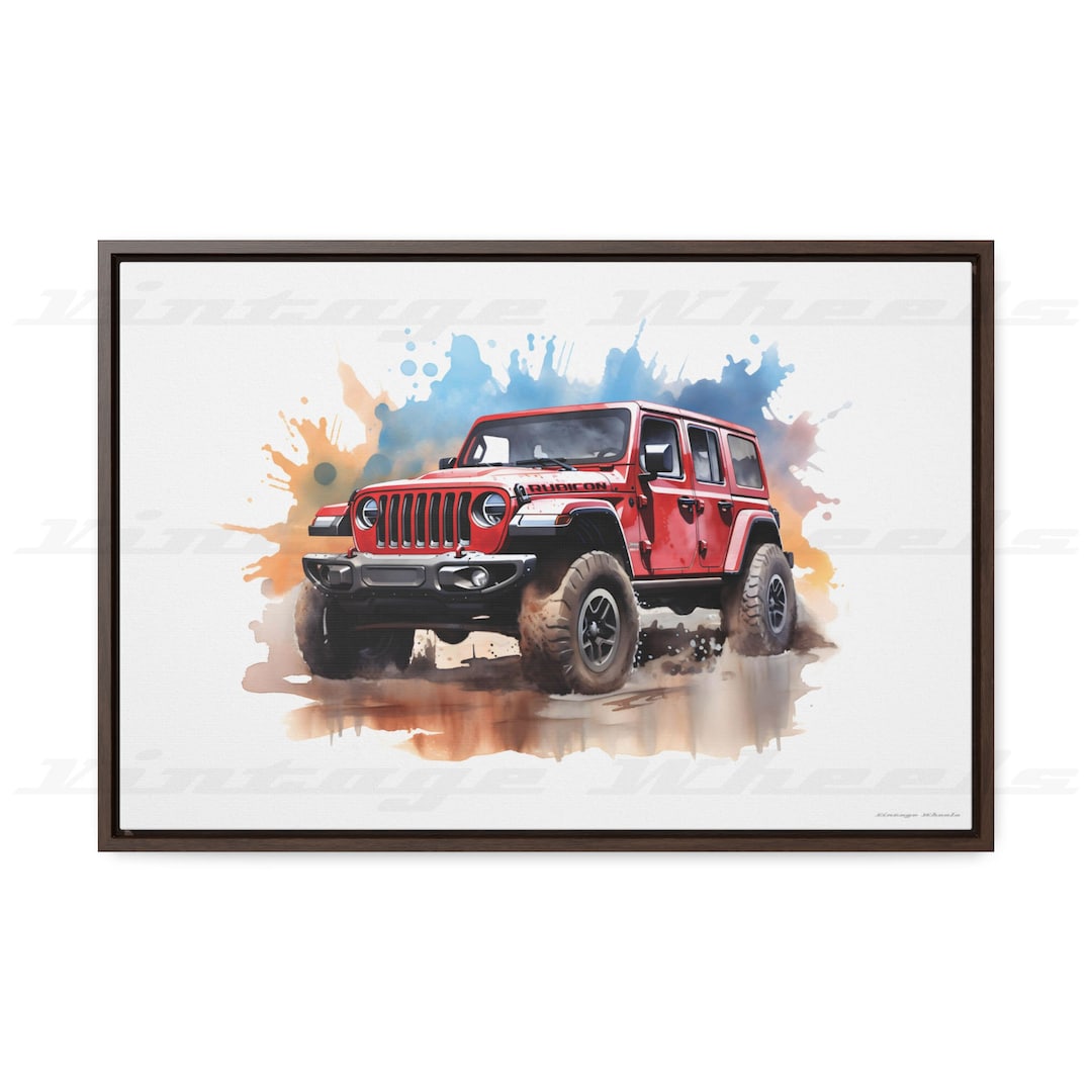 Jeep Wrangler Poster, Legend Car, Watercolor,classic Car, Gift for Him ...