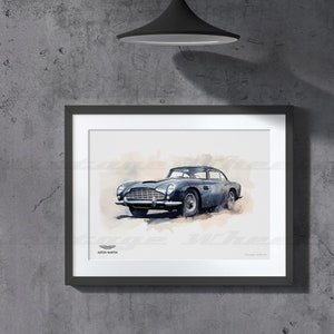 Aston Martin 1963 DB5 Poster, James Bond 007 Goldfinger, Gift for Boy ...
