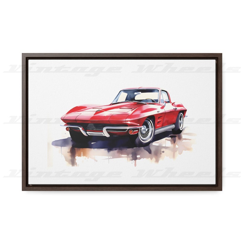 Chevrolet Corvette Sting Ray Poster, Vintage Car Wall Art, Gift for Boy ...