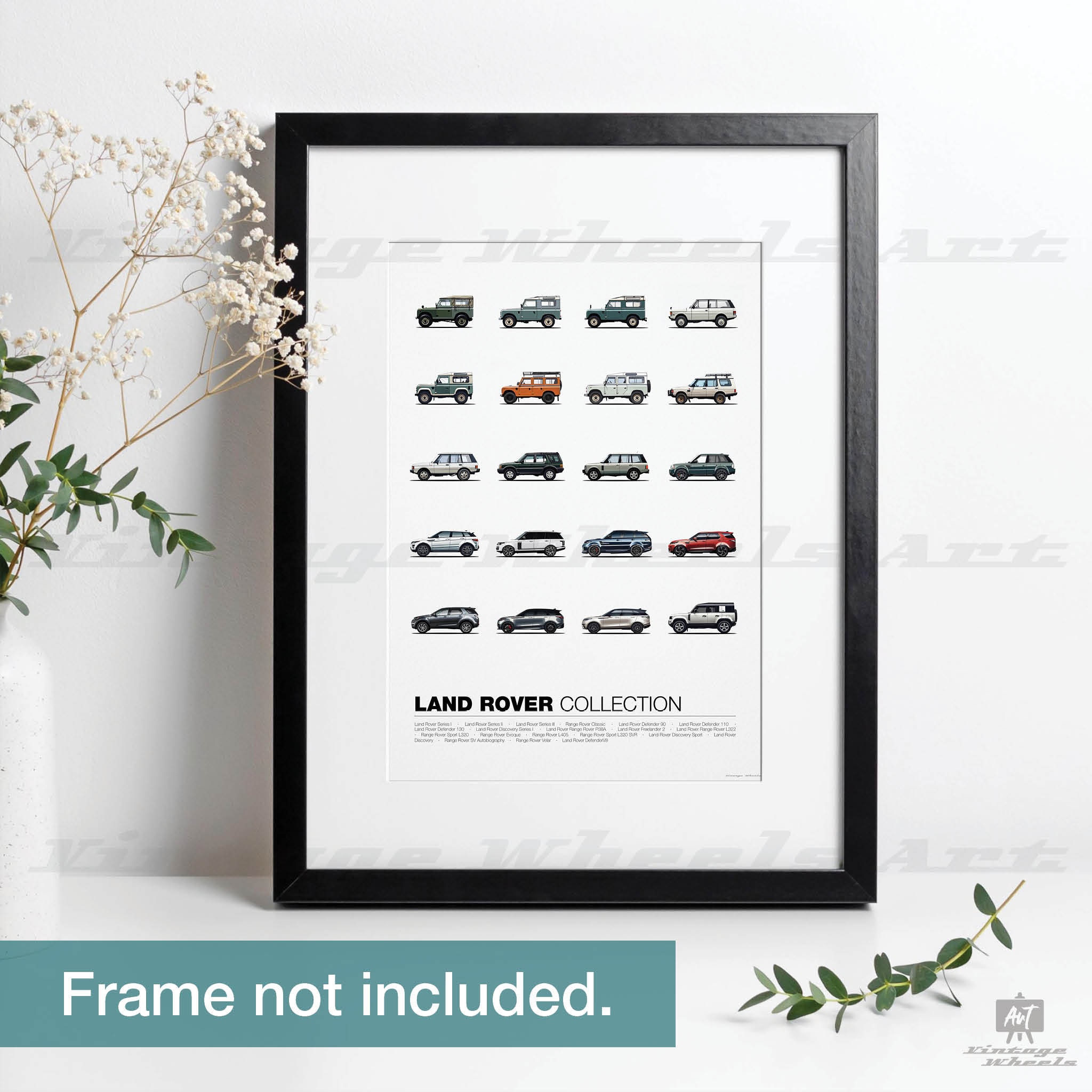 Land Rover Series Poster, Defender, Discovery, Range Rover, Garage ...