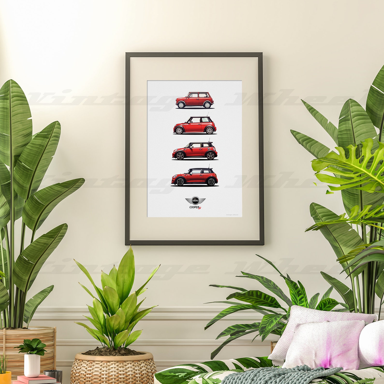 Mini Cooper S Series Poster, Classic Mini Cooper Poster, Gift for Dad ...