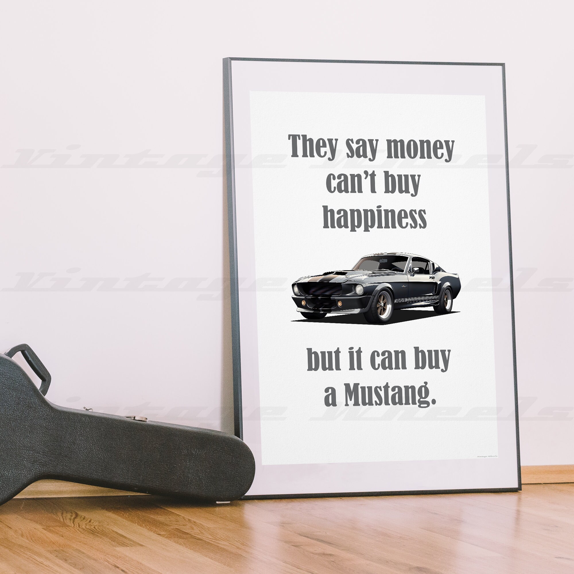 Ford Mustang Shelby Quote Poster, Classic Car, Gift for Boy, Garage ...
