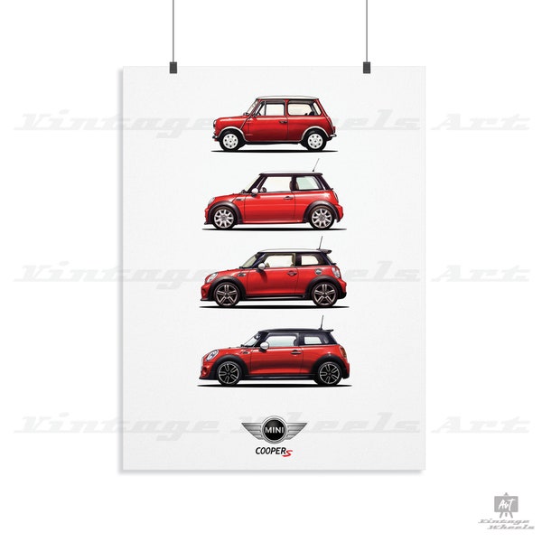 Mini Cooper Series Poster - Etsy