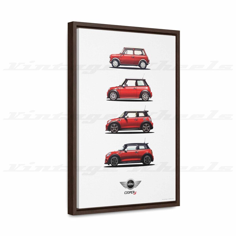 Mini Cooper S Series Poster, Classic Mini Cooper Poster, Gift for Dad ...