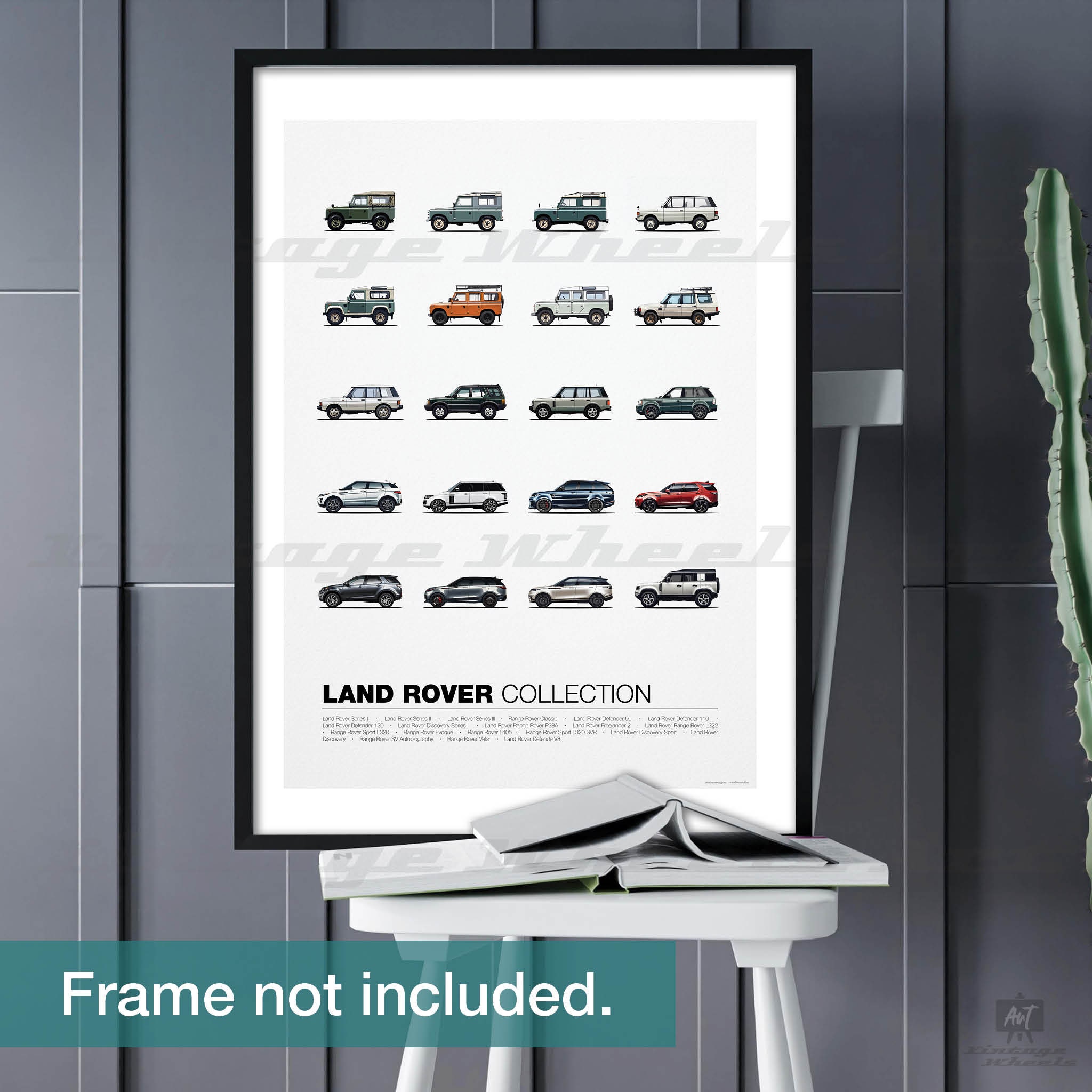Land Rover Series Poster, Defender, Discovery, Range Rover, Garage ...