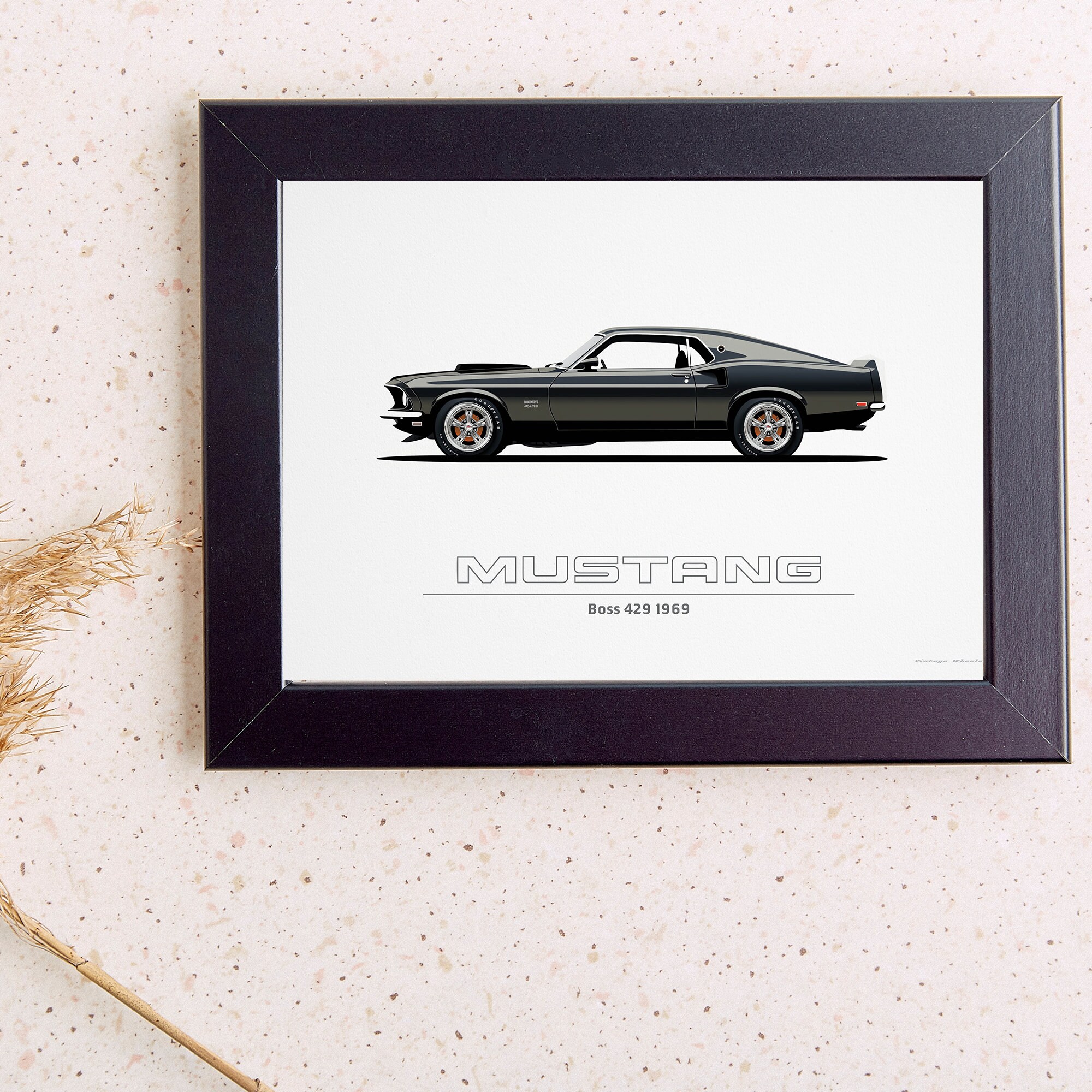 Ford Mustang Boss 429 1969 Muscle Car Poster John Wick - Etsy