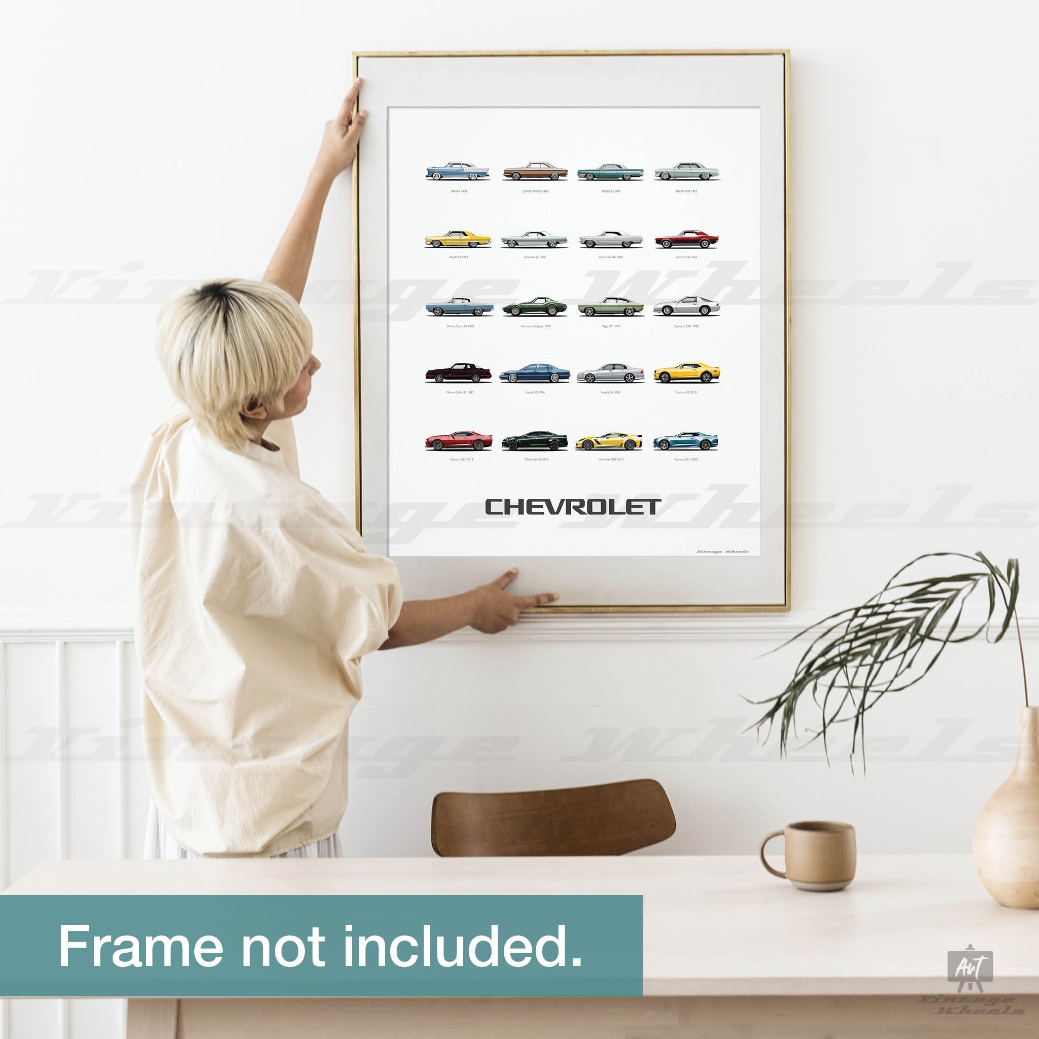 Chevrolet Muscle Car Collection Poster, American Muscle Car Poster ...