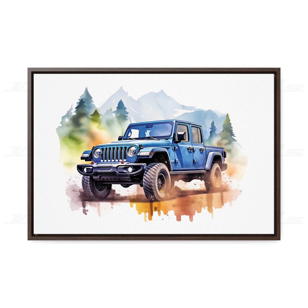 Jeep Gladiator Poster,vintage Car Poster,wall Art,gift for Boy,boy's ...