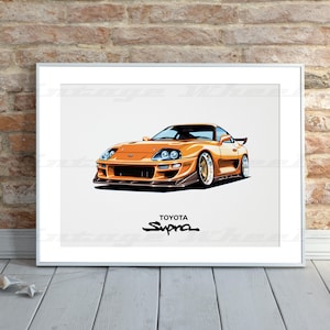 Toyota Supra Jdm Car Poster, Legends Jdm Car, Jdm Car Poster, Gift for ...